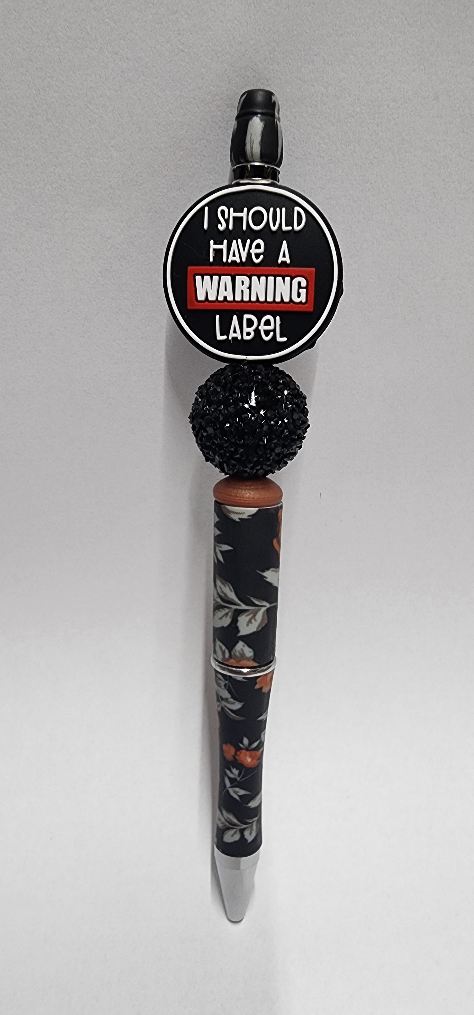 Warning Label Beaded Pen – Just A Rumor Designs